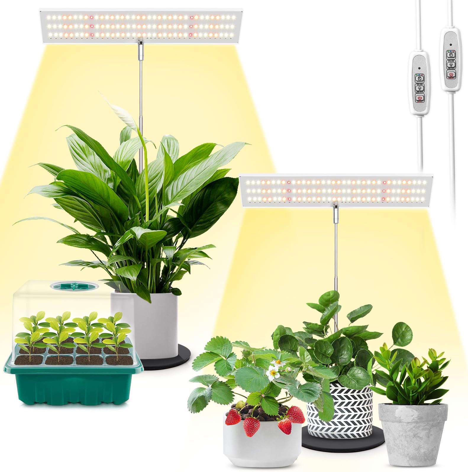 Amazon.com: Wiaxulay Grow Lights, Full Spectrum Plant Light for Indoor ...
