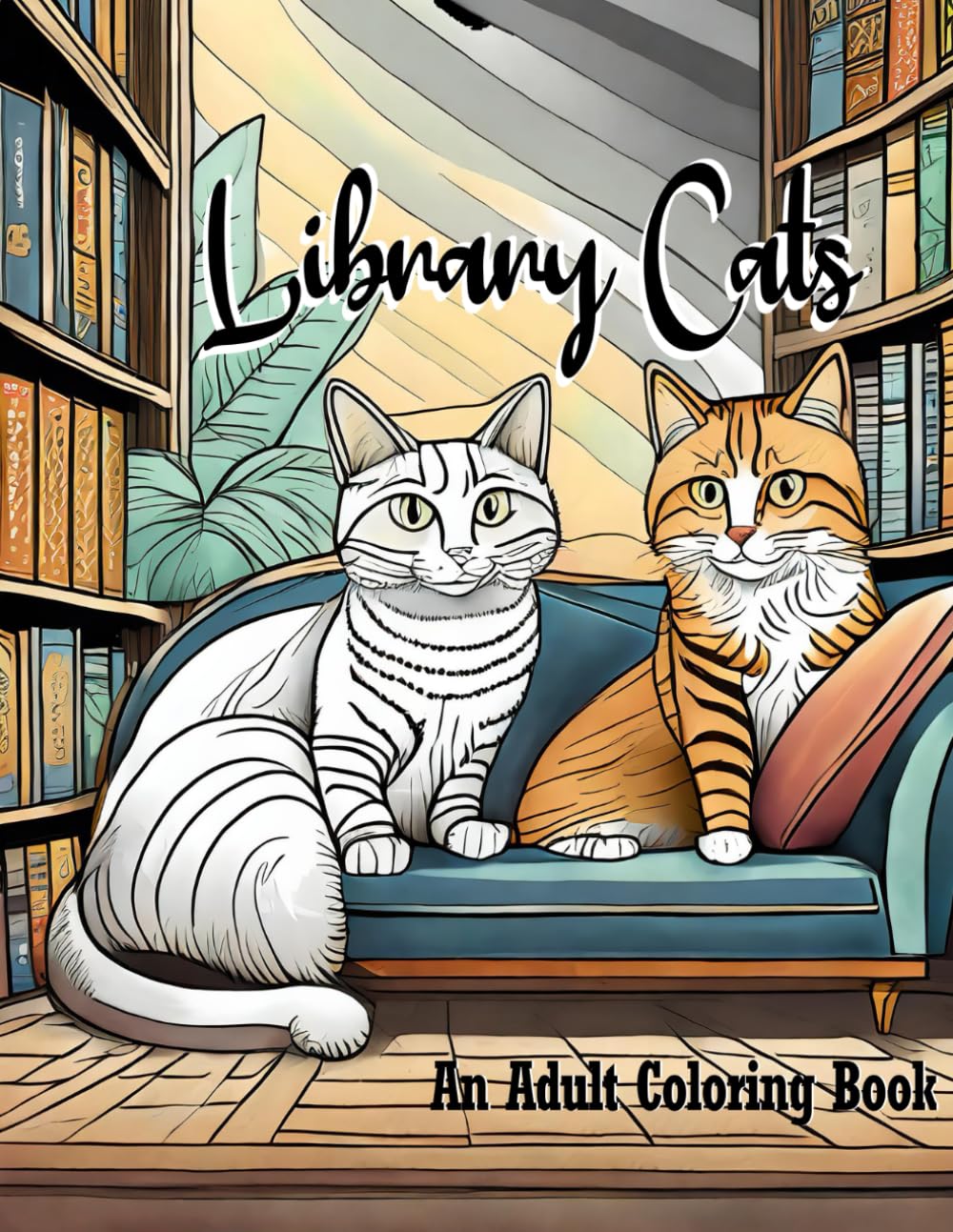 Amazon.com: Library Cats: An Adult Coloring Book: A magical world of ...