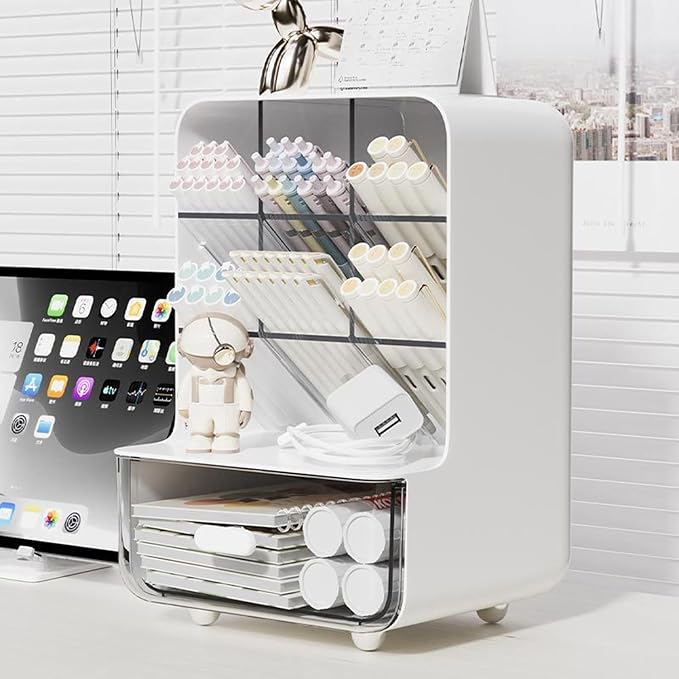 Amazon.com: Pen Organizer for Desk, Desk Organizer with Drawer, Multi ...