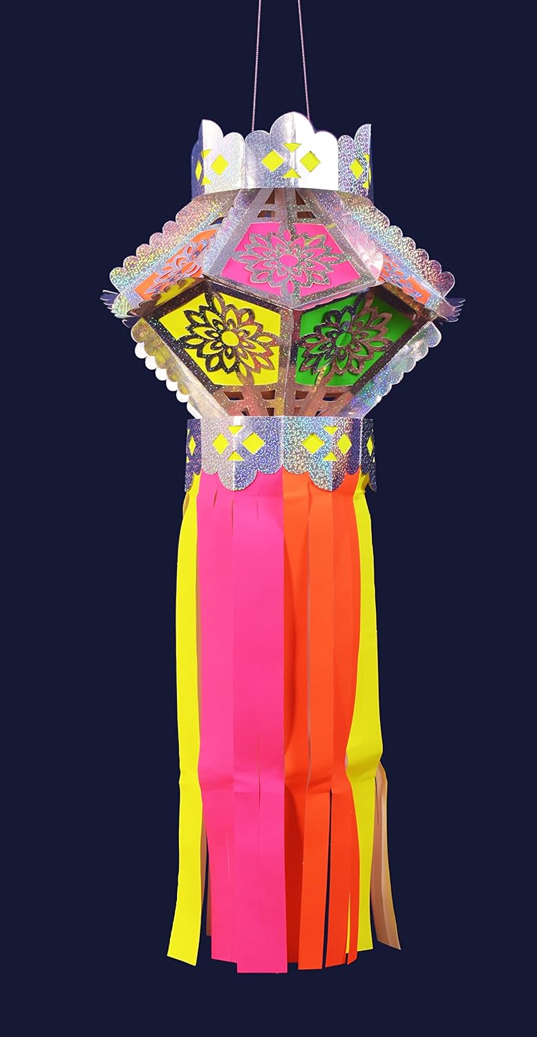 Amazon.com: Large Eco-Friendly Diwali Paper Lantern Foldable Reusable ...