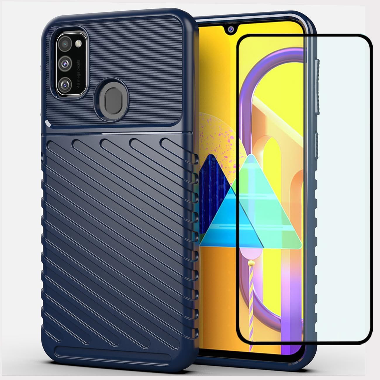 Amazon.com: DFTCVBN Phone Case for Galaxy M30s Case, Samsung M21/M21s SM307F Case with Screen ...