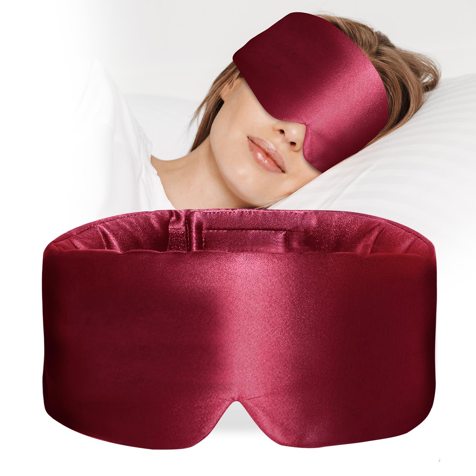 Amazon.com: ATreebay 100% Mulberry Silk Sleep Mask, Large Eye Cover for ...