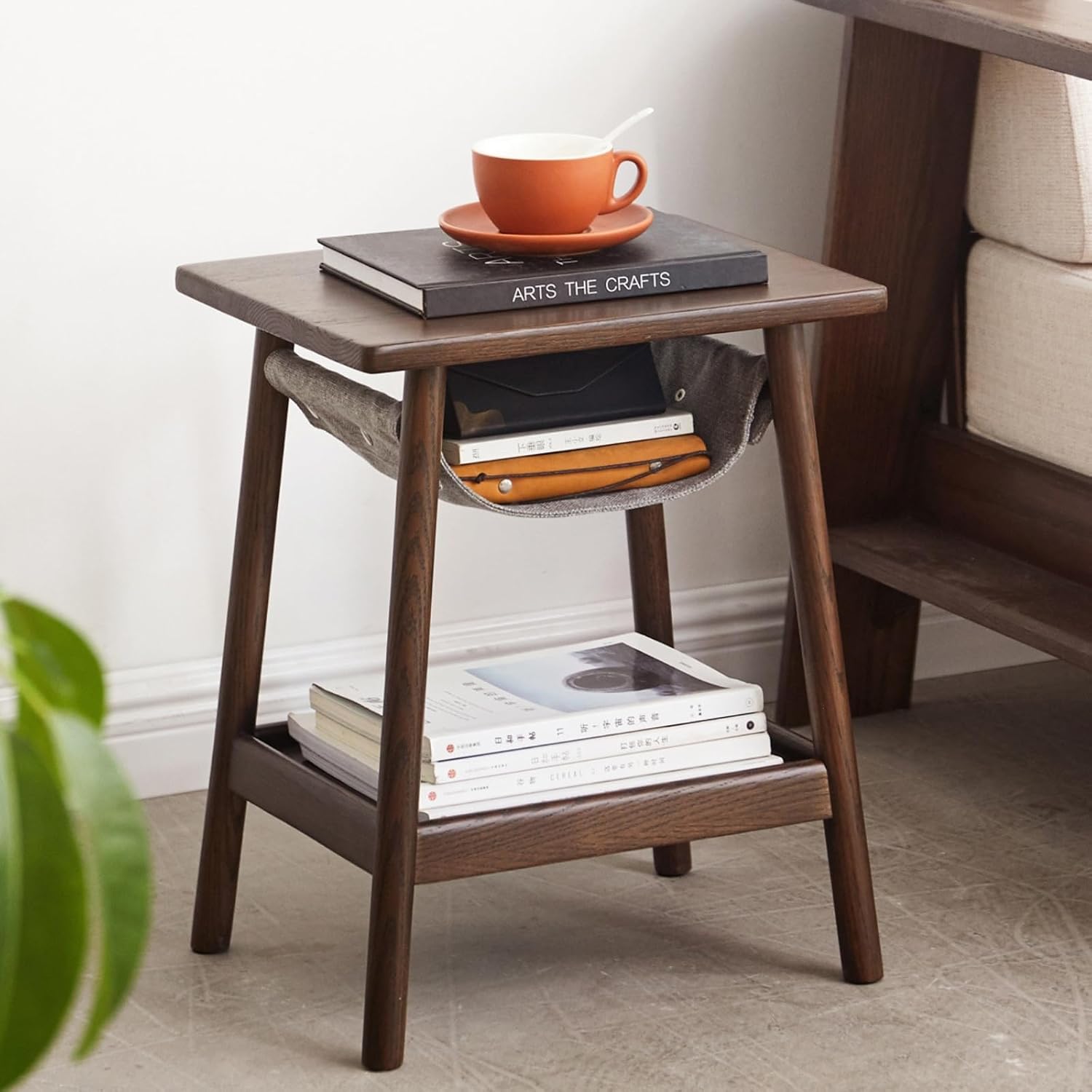 Amazon.com: Grewood End Table - 100% Solid Oak Wood Side Table with ...