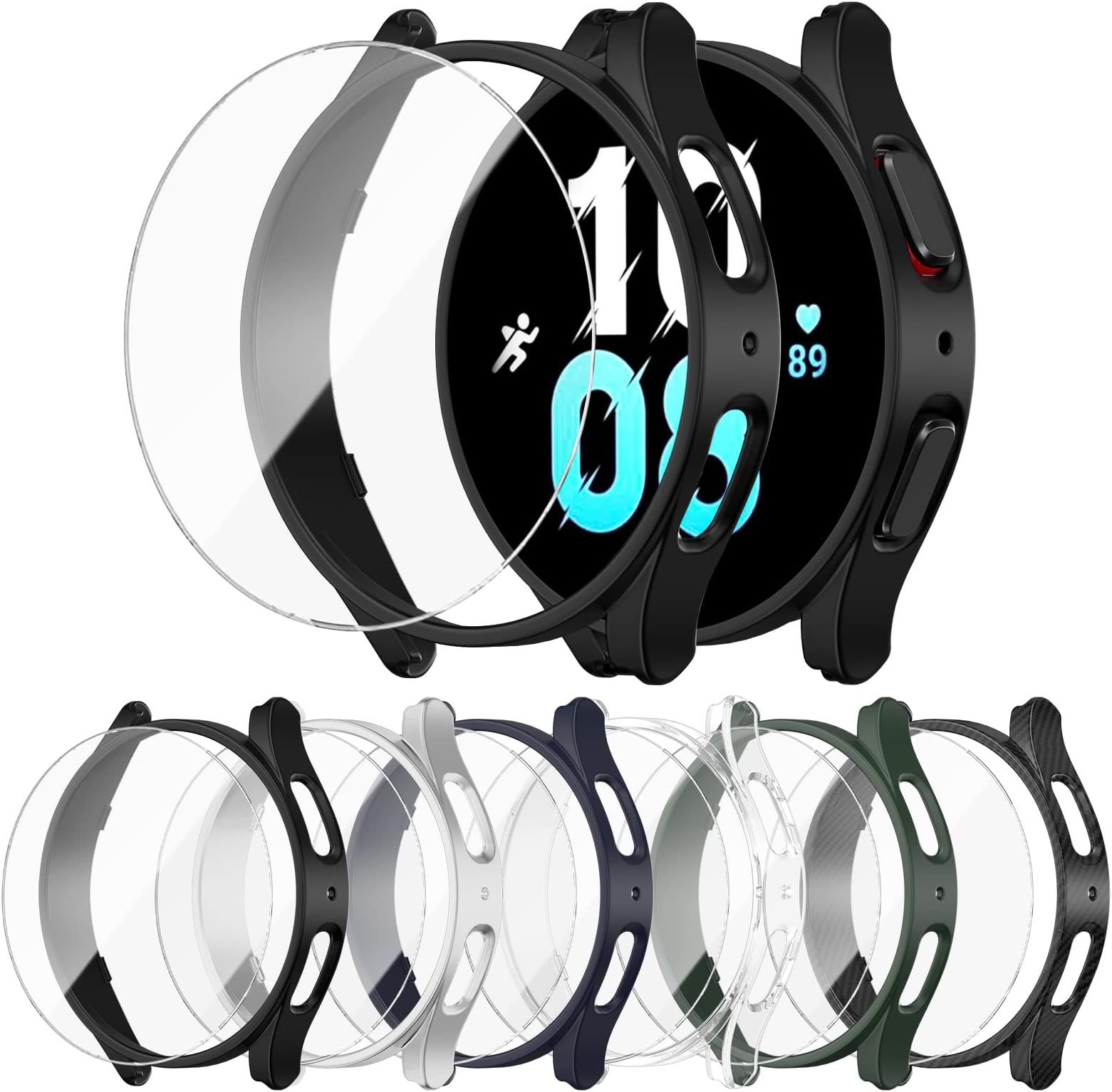 JETech Protector de Pantalla para Samsung Galaxy Watch 5/4 44 mm, Mica ...