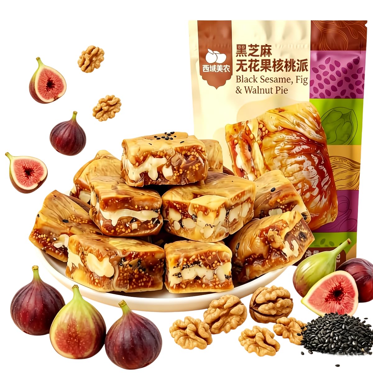 Amazon.com : Fig Walnut Black Sesame Pie 158g(About 6-8 packs), Fig and ...
