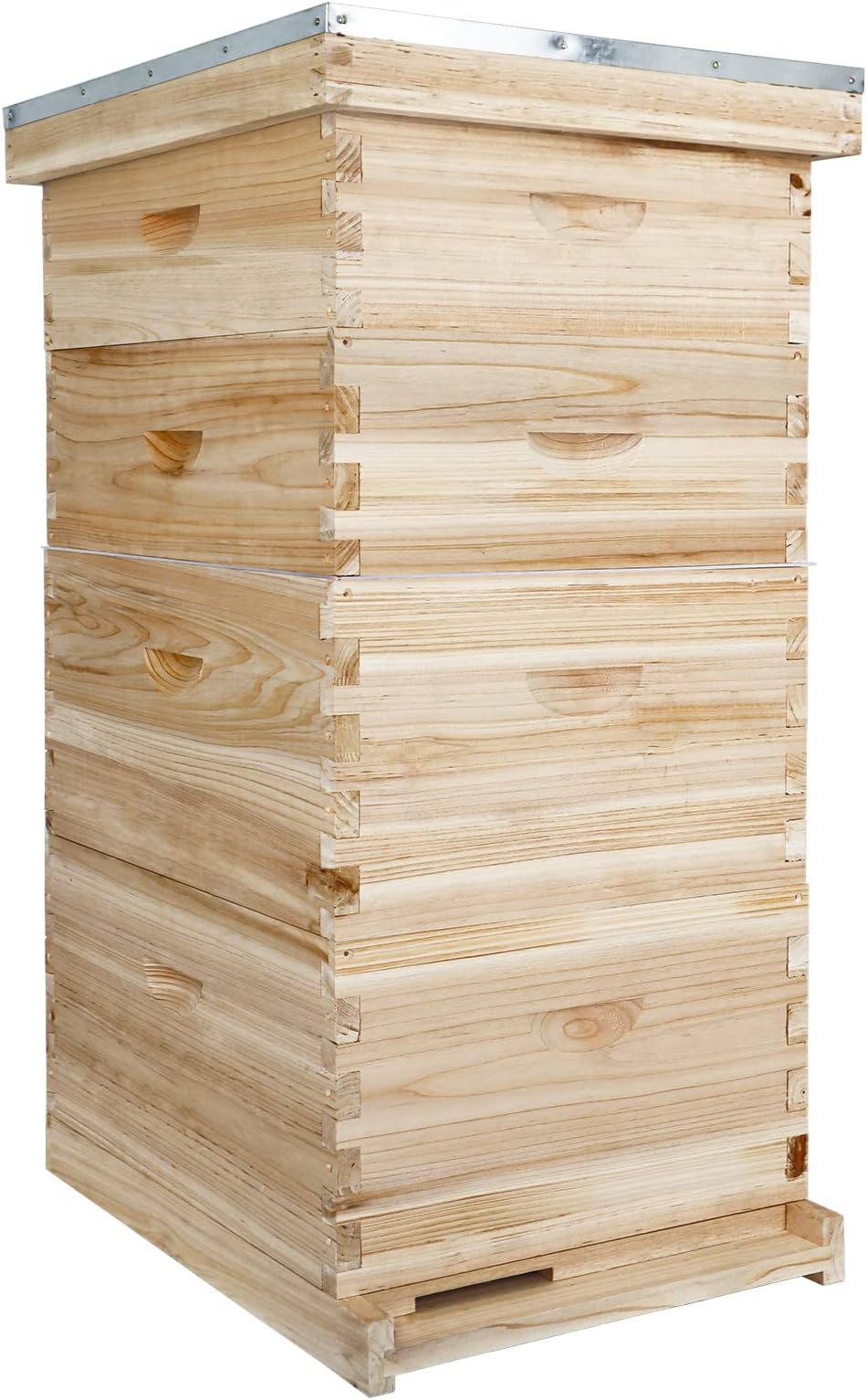 Amazon.com : ThxBees 8 Frame Bee Hive Complete Beehive Kit Beeswax ...