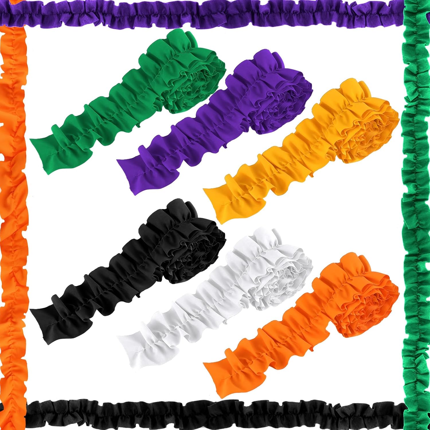 Amazon.com: 6 Rolls Ruffled Bulletin Board Borders for Classroom Decor ...