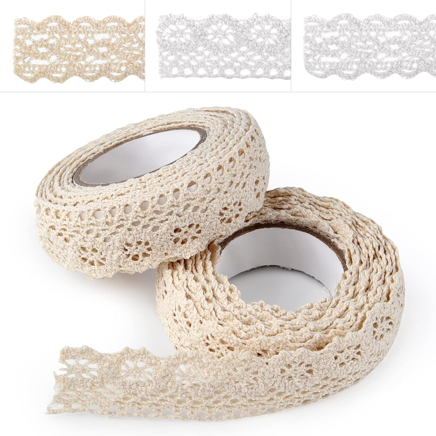ASTARON Vintage Lace Ribbon Beige Lace Tape, Self Adhesive Decorative ...