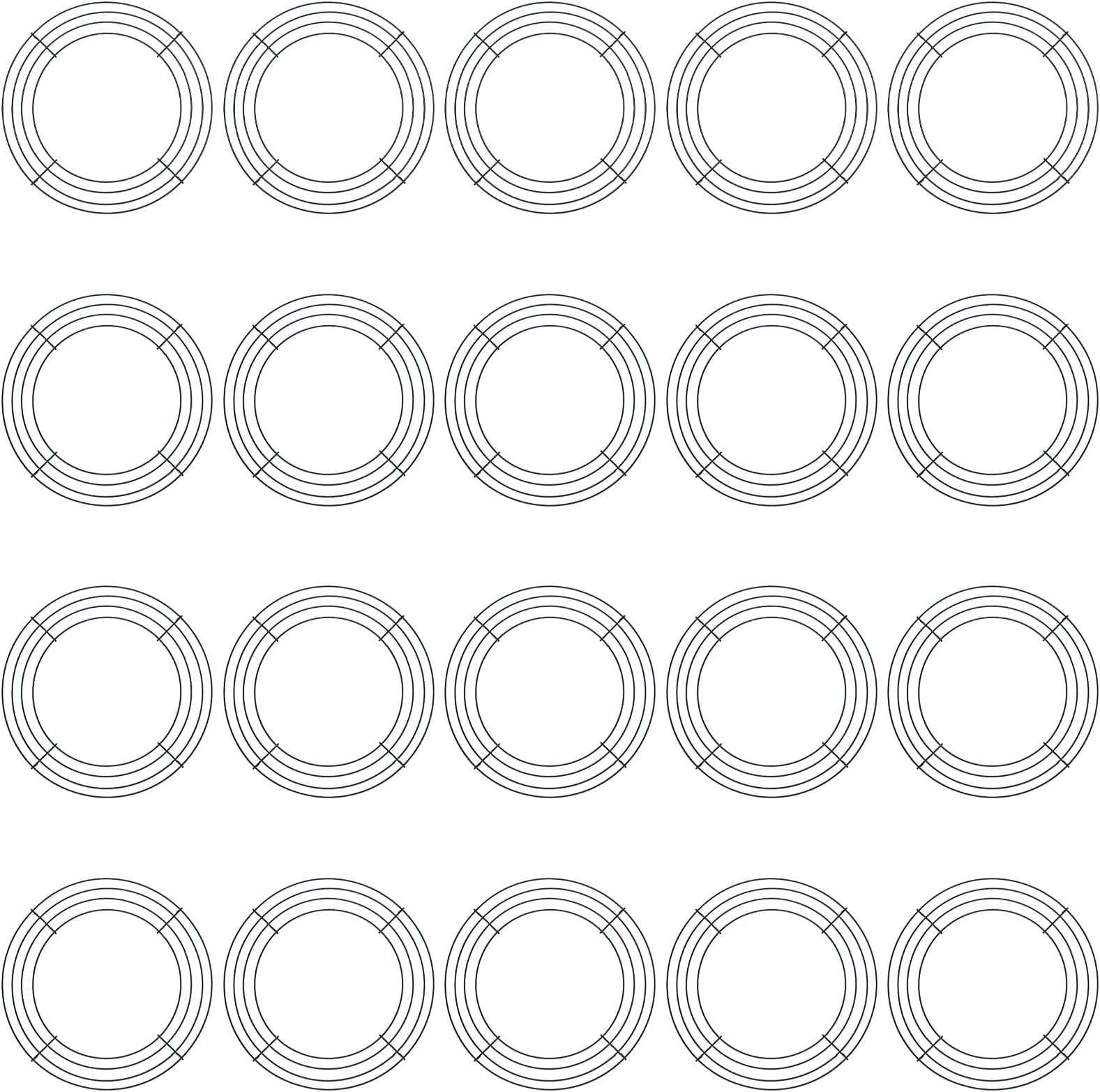 Amazon.com: 10pcs Metal Wreath Frame, 10IN Durable Wire Rings, Dark ...