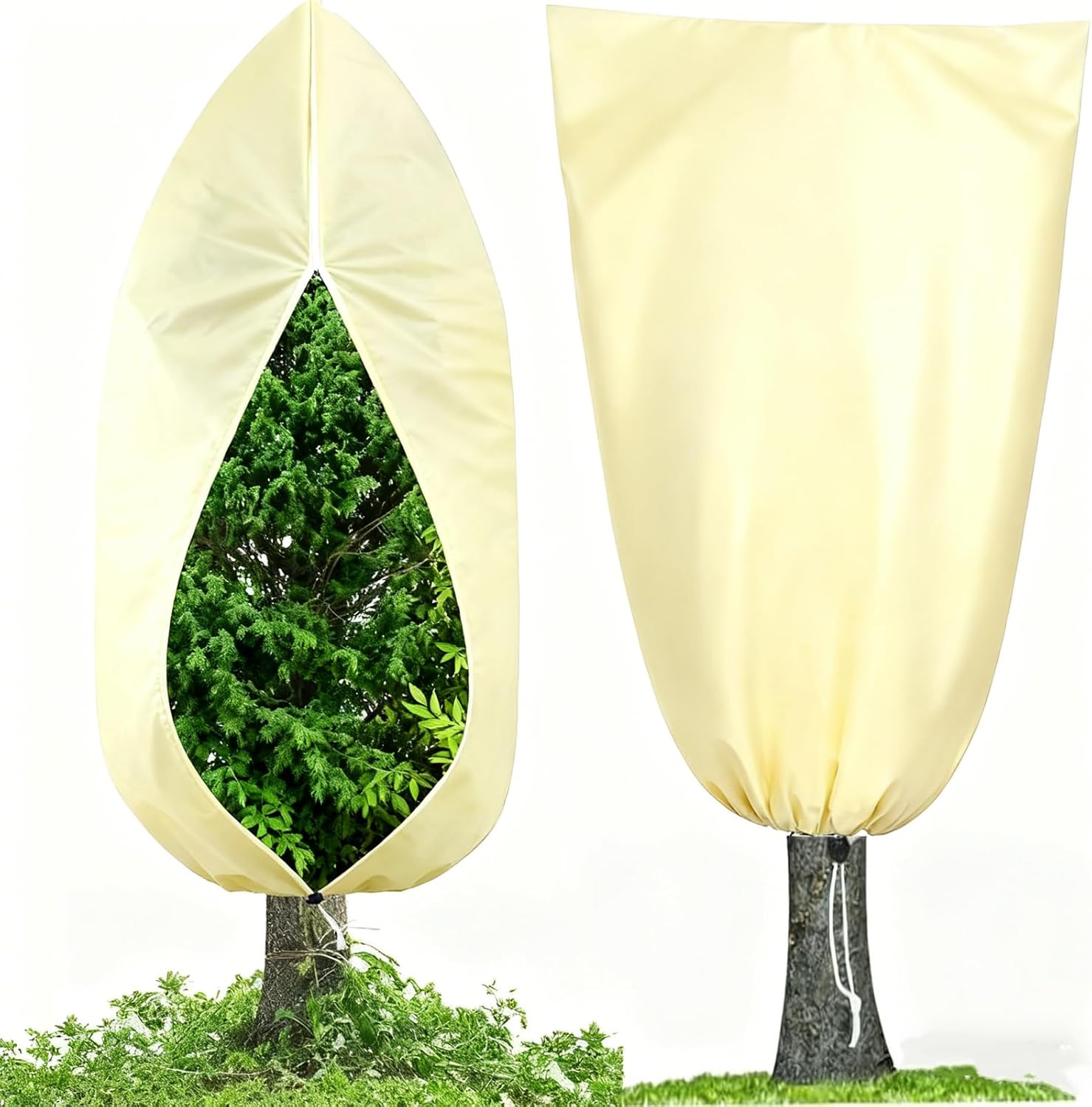 2PCS Plant Fleece Frost Protection, 180 x 120cm 80gms With Zip ...