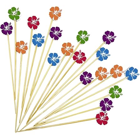 Amazon.com | 100pcs Flower Cocktail Picks, Toothpicks for Appetizers, 4 ...