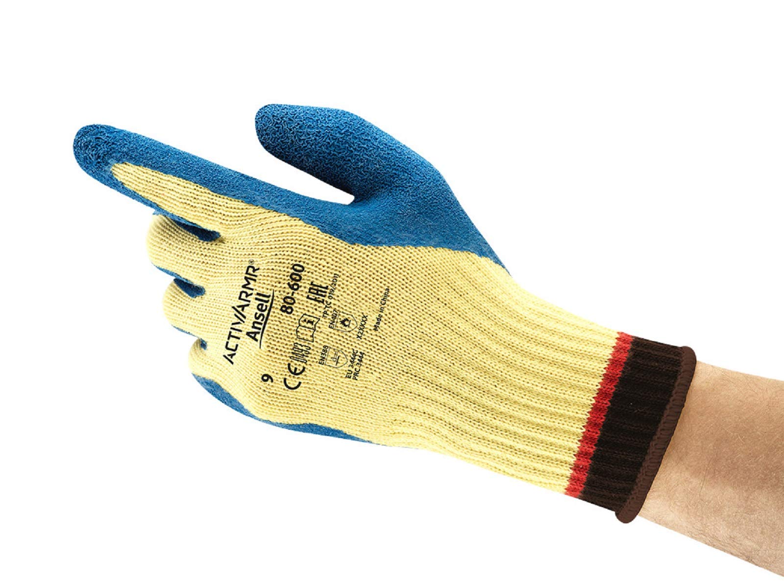 Size 9 Heavy Duty Kevlar Work Gloves Samurai - Latex Coated Kevlar Cut ...