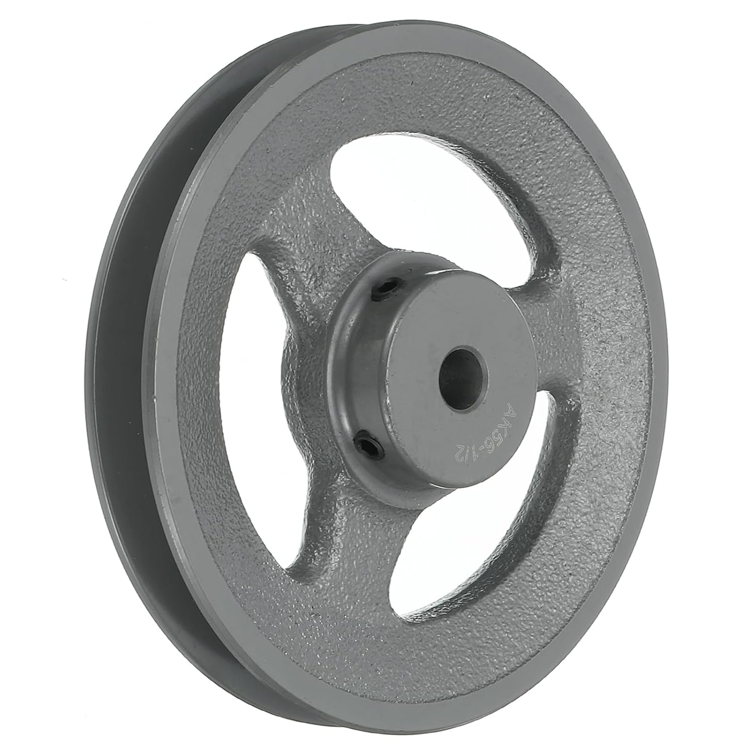 uxcell AK56-1/2 V-Belt Sheave 1/2"Bore 5.45"OD Single Groove Web Sheave ...