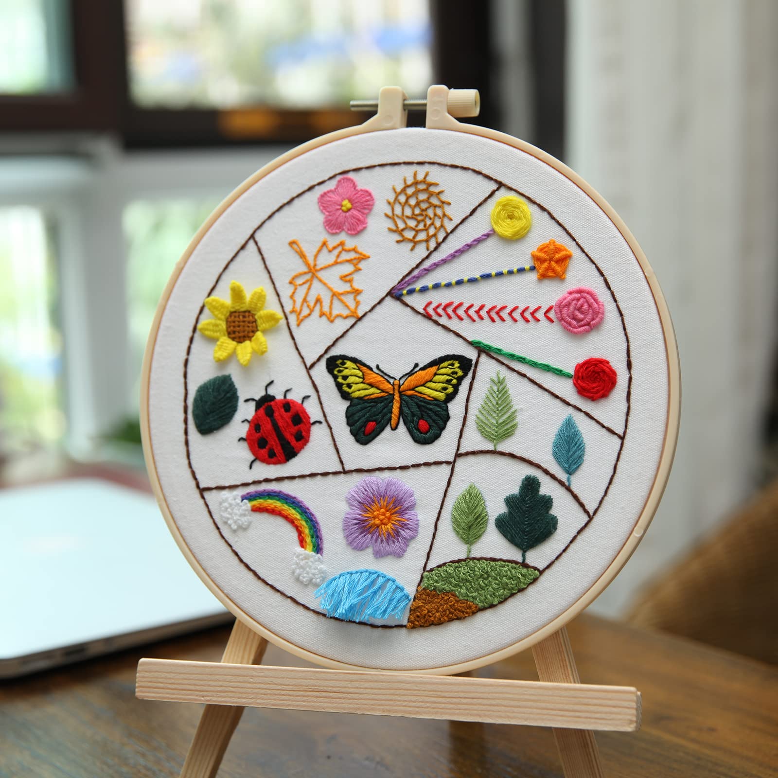 Snapklik.com : Emopeak 3 Sets Beginners Embroidery Stitch Practice Kit ...