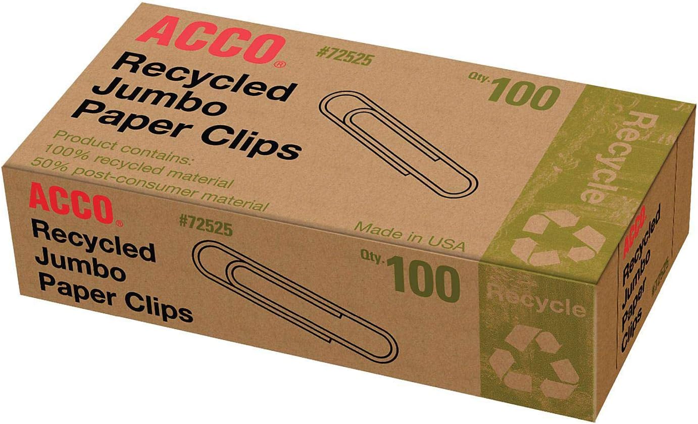 Amazon.com : ACC72365 - Acco Recycled Paper Clips : Office Presentation ...