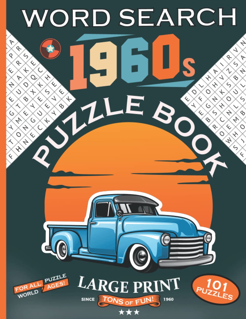 1960's Word Search Puzzle Book: Large Print Word Search Books for ...