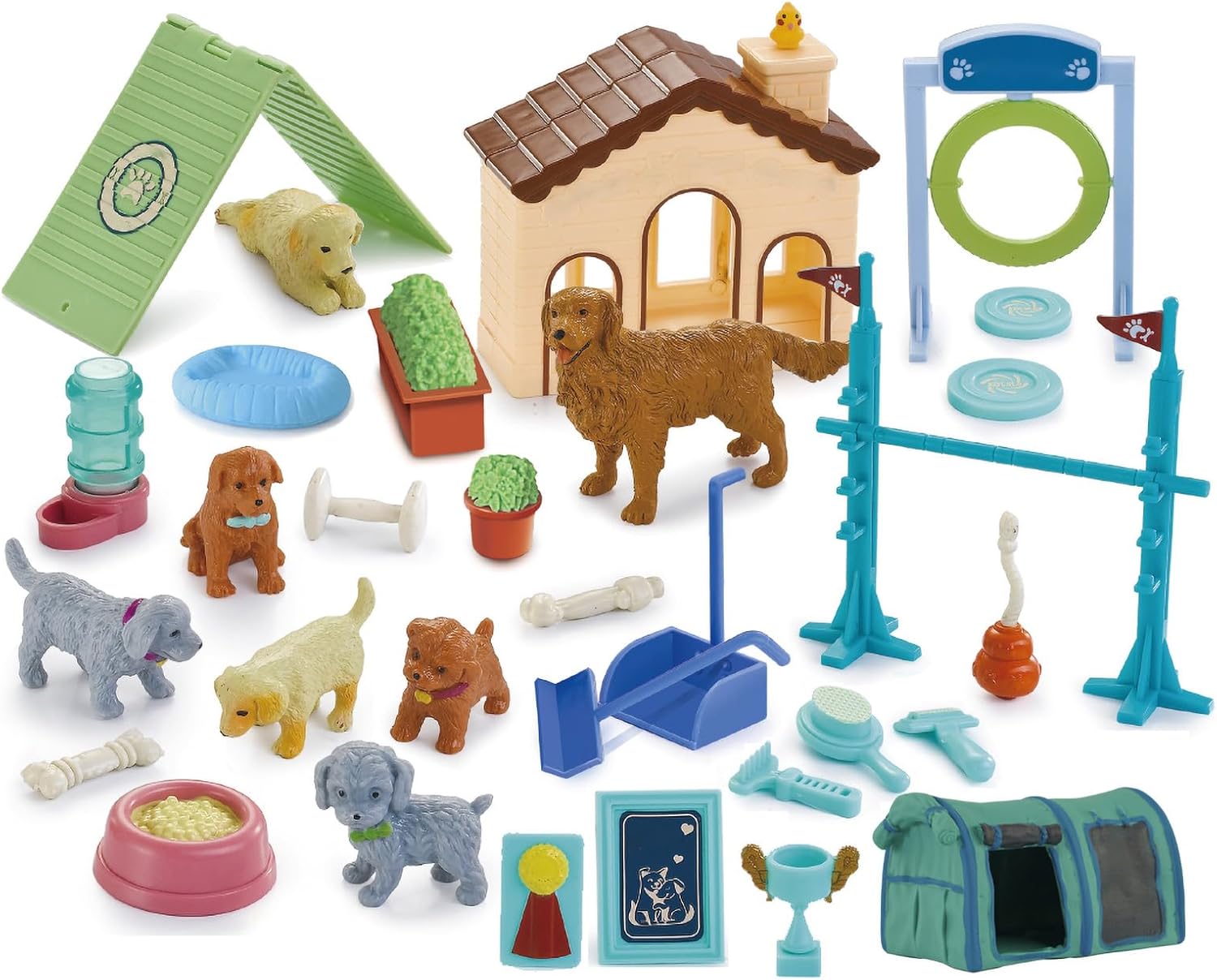 Amazon.com: iftnotea Dog Toy for Kids with Dog Figures - 31PCS Dog ...