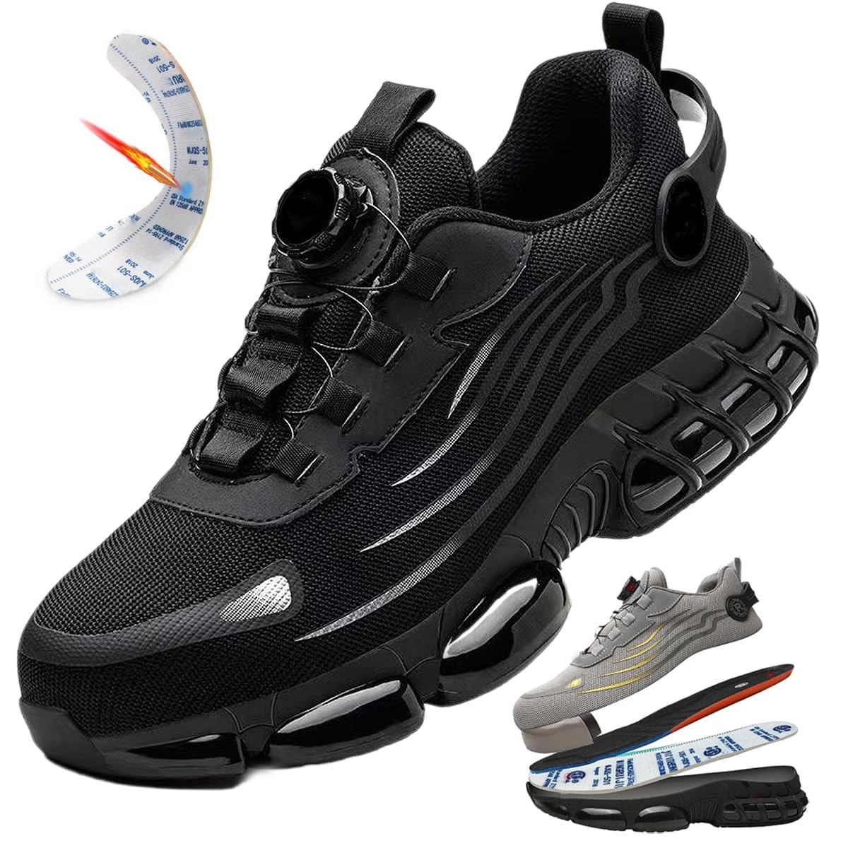 Amazon.com: Evontura Steel Toe Shoes,Steel Toe Shoes Power Trainers ...