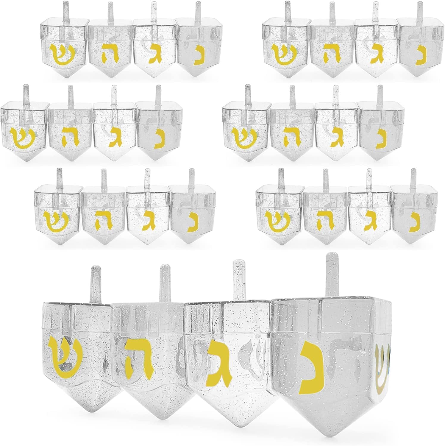 Amazon.com: The Dreidel Company Transparent Clear Fillable Dreidel Can ...