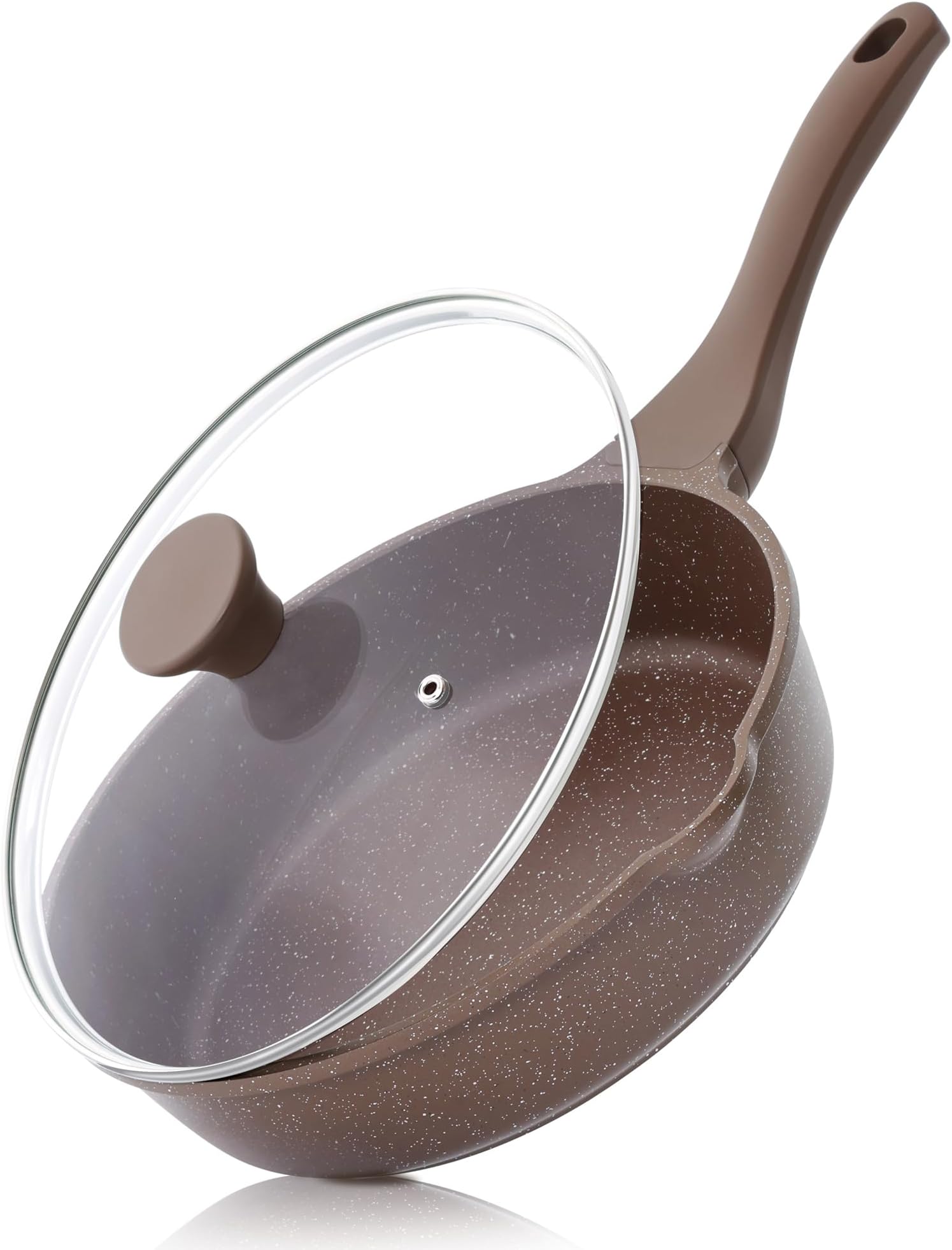 Amazon.com: SENSARTE Nonstick Deep Frying Pan Skillet, 10-inch Saute ...