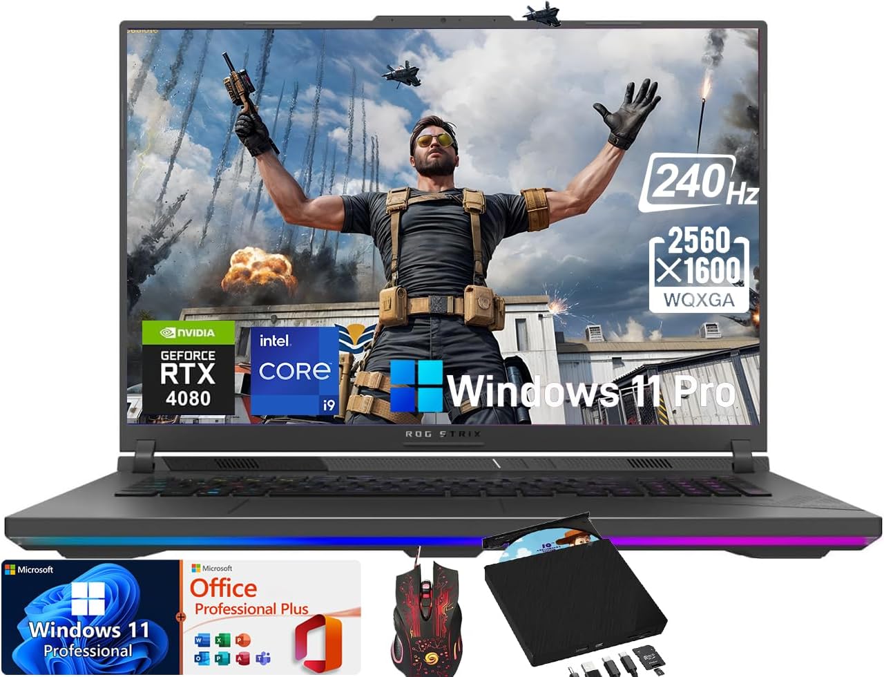 Amazon.com: ASUS ROG Strix G18 Gaming Laptop, 18" 240Hz WQXGA Display ...