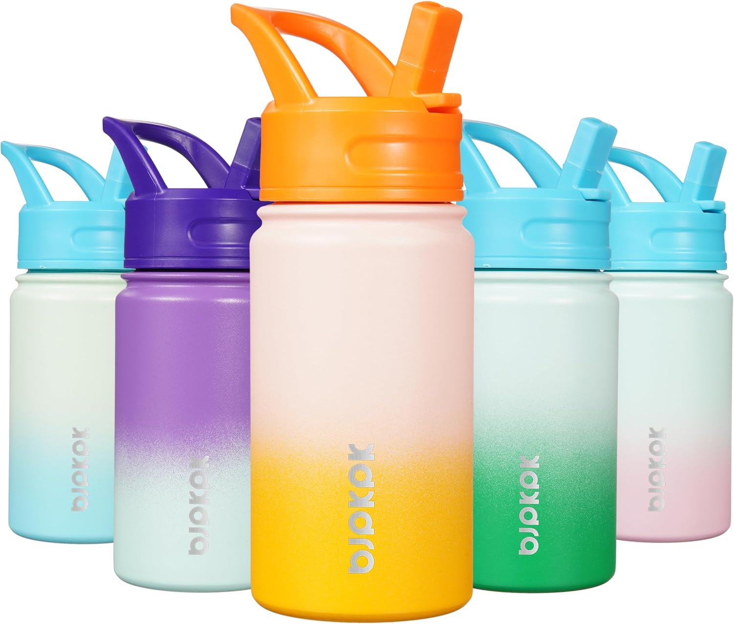 Amazon.com: BJPKPK Insulated Water Bottle with Straw Lid, 15oz ...