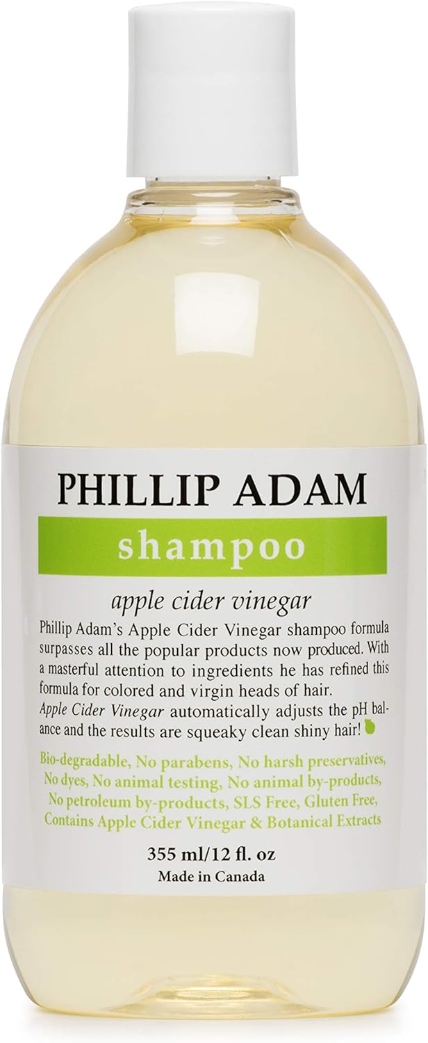 Phillip Adam Apple Cider Vinegar Shampoo for Shiny, Clean Hair
