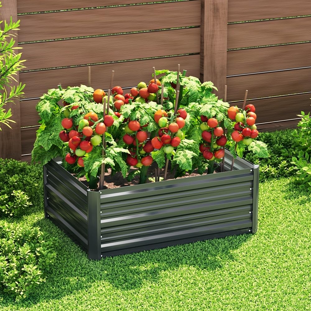 Greenfingers Garden Bed Galvanized Steel Planter Box, Gardening ...