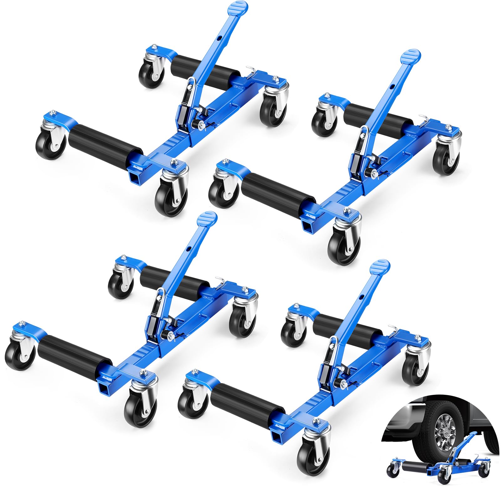 Amazon.com: GarveeTech 4 PCS Car Wheel Dolly with Tire Jack, Trailer ...