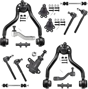Amazon.com: ASTARPRO 15pcs Suspension Kit Front Upper Control Arms and Lower Ball Joint/Tie Rod ...