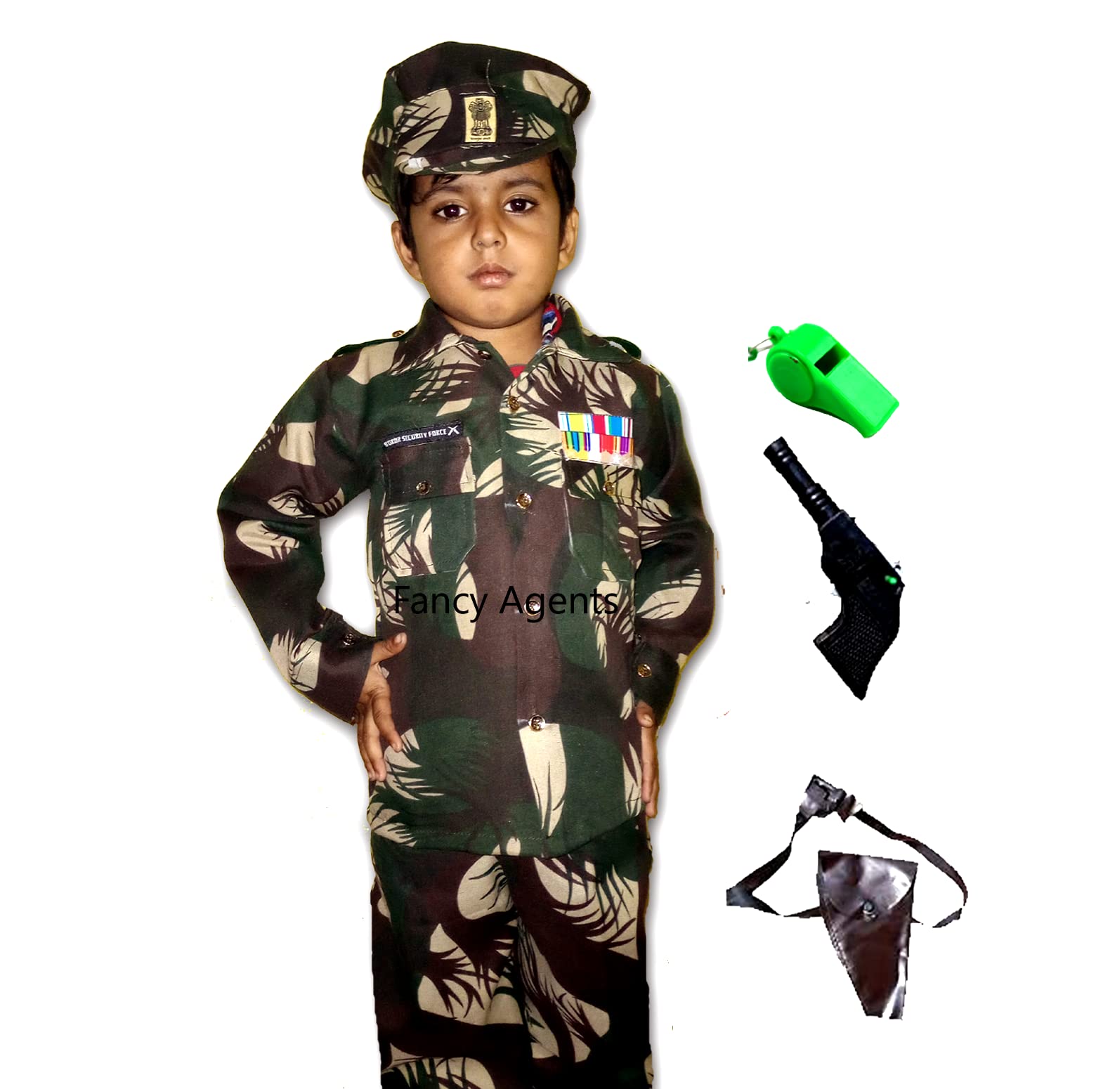 Buy Fancy AgentsIndian Army Costume for Kids | BSF Soldier Costume for ...
