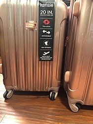 Amazon.com | kensie Women's Alma Hardside Spinner Luggage, Rose Gold, 3 ...