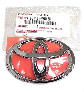 Amazon.com: Genuine Toyota Parts - Mascot,Rear (90118-WB886) : Automotive