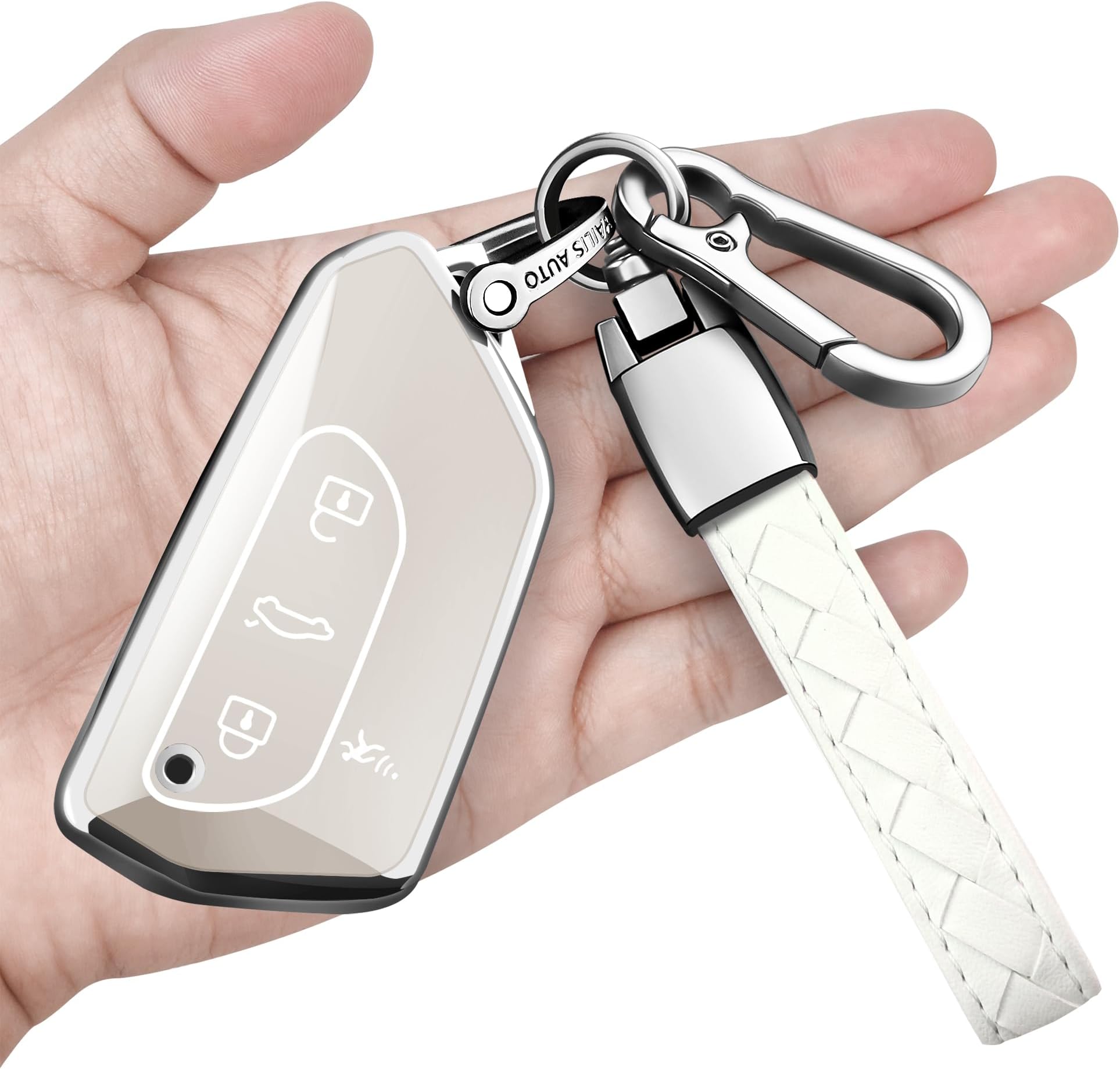 Amazon.com: Sindeda for Volkswagen Key Fob Cover with Keychain Soft ...