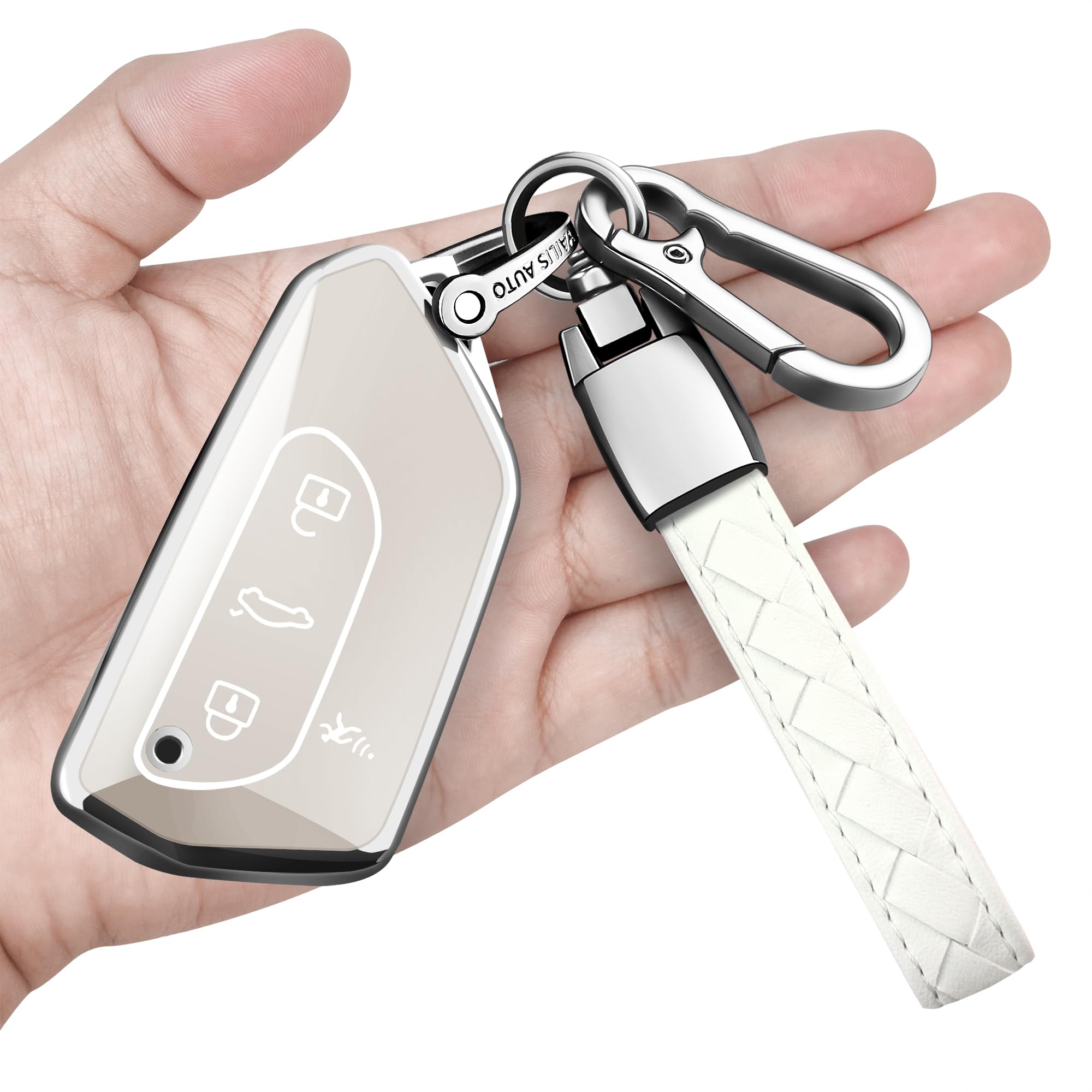 Amazon.com: Sindeda for Volkswagen Key Fob Cover with Keychain Soft ...