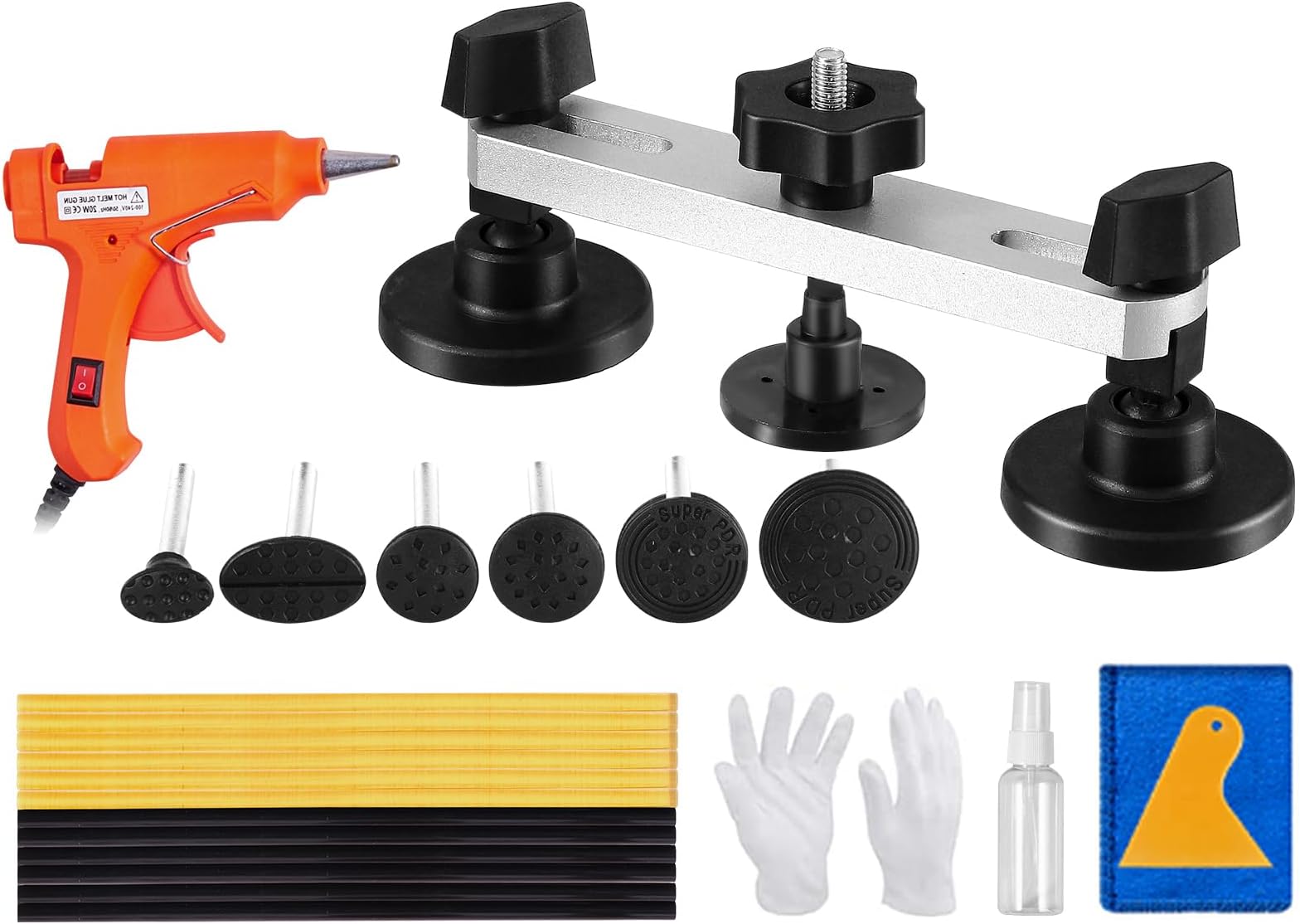 Amazon.com: VEVOR Dent Puller Kit, 25 pcs Paintless Car Dent Repair ...