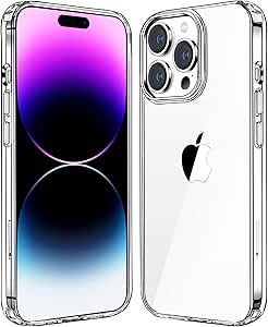 Amazon.com: JJGoo Compatible with iPhone 14 Pro Max Case Clear, Non-Yellowing Shockproof Phone ...