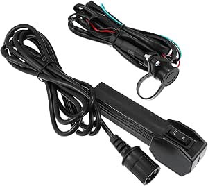 X AUTOHAUX 12V ATV UTV Rubber Winch Corded Hand Controller Remote ...