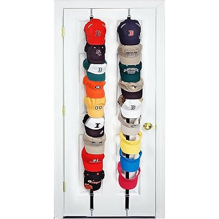 Amazon.com: 2 Pieces Adjustable Door Cap Rack Closet Hanging Cap ...