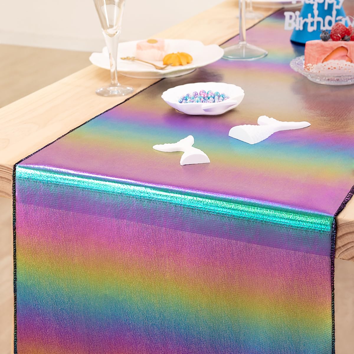Snapklik.com : Iridescence Table Runner Shiny Reversible Shimmer ...