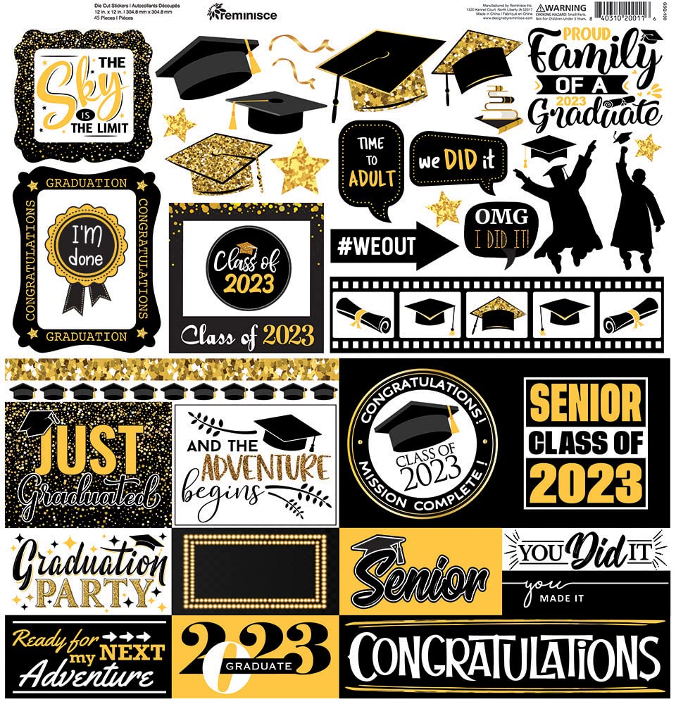 Amazon.com: Reminisce Grad Squad Graduation 12" x 12" Cardstock ...