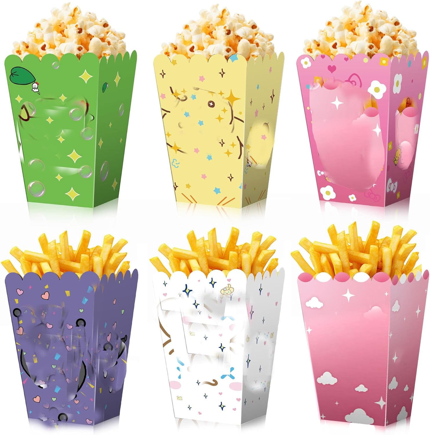 Amazon.com: buersur Cartoon Party Popcorn Boxes/Bucket - 24 PCS Popcorn ...