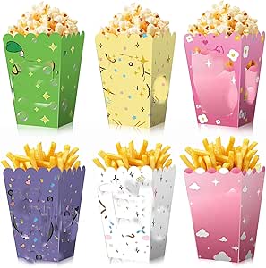 Amazon.com: buersur Cartoon Party Popcorn Boxes/Bucket - 24 PCS Popcorn ...