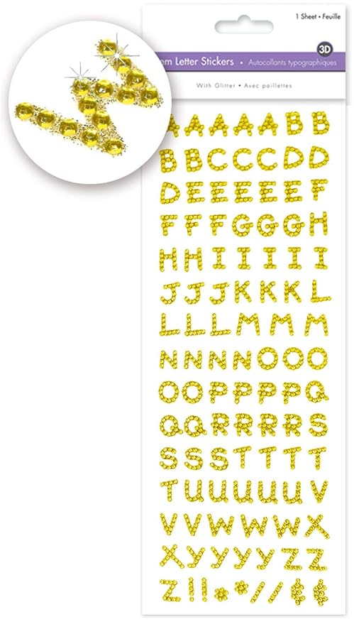 Gold Letter Stickers Gold Sticker Letters Gold Glitter Letters Gold ...