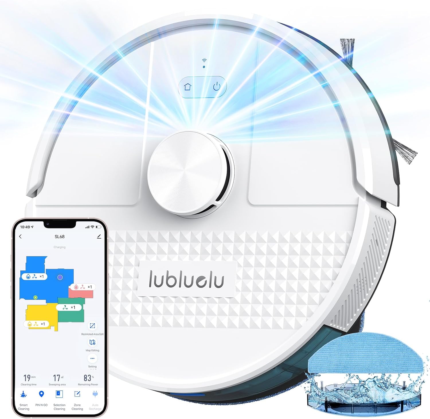 Amazon.com - Lubluelu 3 in 1 Robot Vacuum and Mop Combo,4500Pa Robot Vacuum with Mapping,LiDAR ...