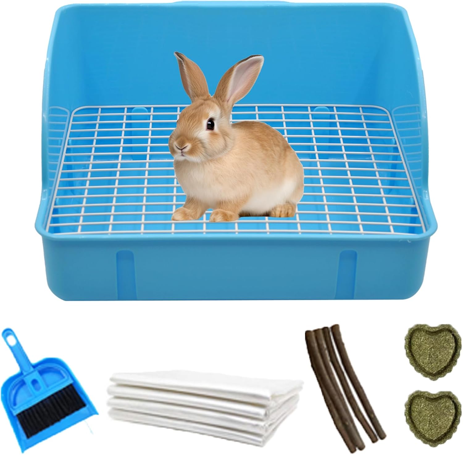 Amazon.com : MUYG 10Pcs Rabbit Litter Box Toilet,Bunny Plastic Square ...