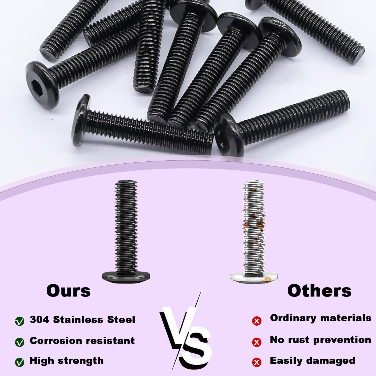 Snapklik.com : Taiss 10pcs 5/16-18x1-1/2 Flat Head Socket Head Screw ...