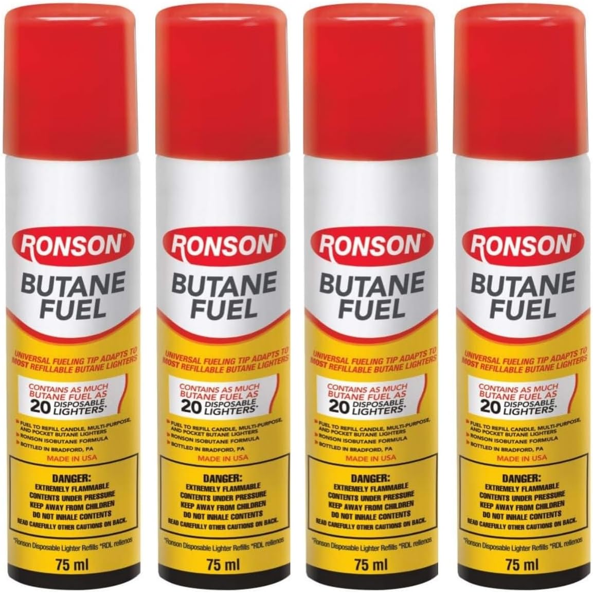 Butane Refill Multi-Fill Ultra Butane Refill Ron75ML (Pack of 4 ...