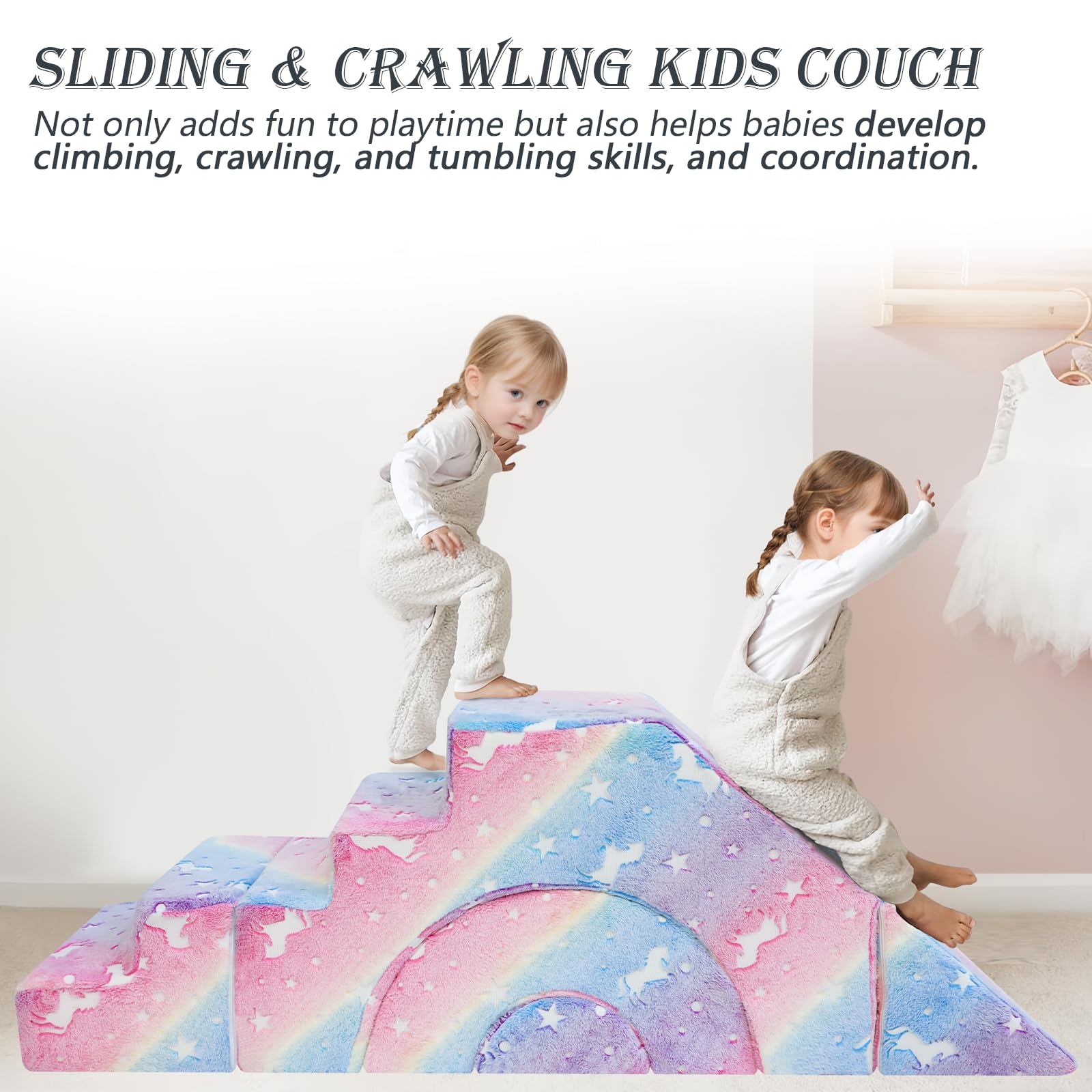 Snapklik.com : MeMoreCool Foam Climbing Toddler Couch Modular Kids Sofa ...