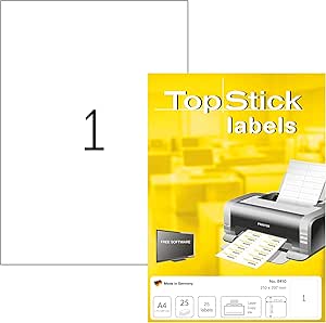 Amazon.com : TopStick Self Adhesive Multipurpose Labels, 1 Label per A4 ...